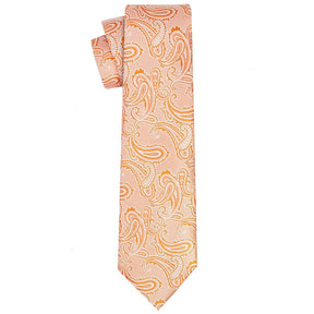 Persian Orange on Peach Paisley Tie | Necktie – KissTies